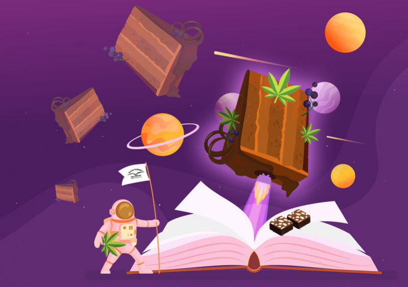 Spacecake. Eines der besten Leckereien für Cannabis-Fans